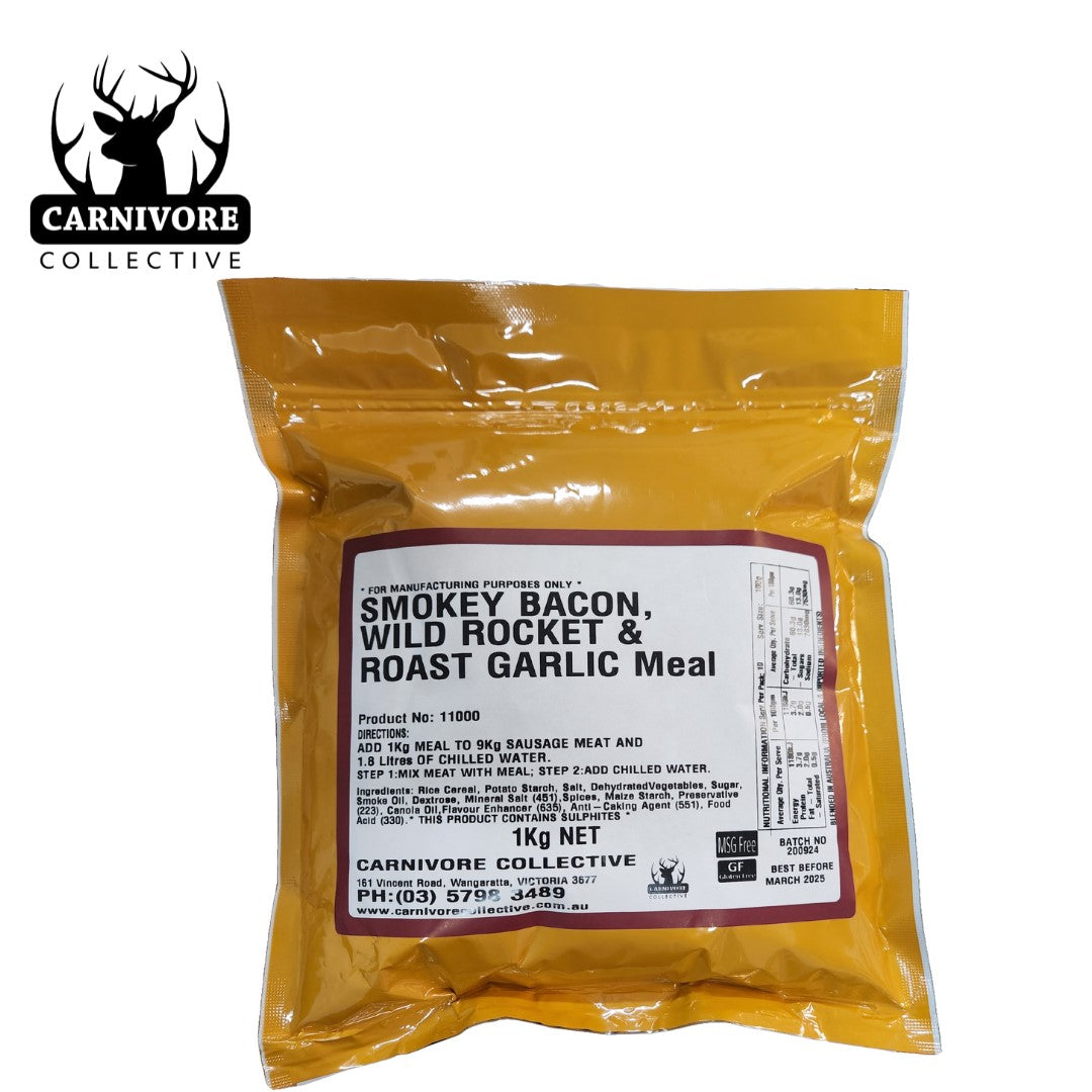 Carnivore Collective Smokey Bacon, Rocket, Garlic Sausage Seasoning 1k ...